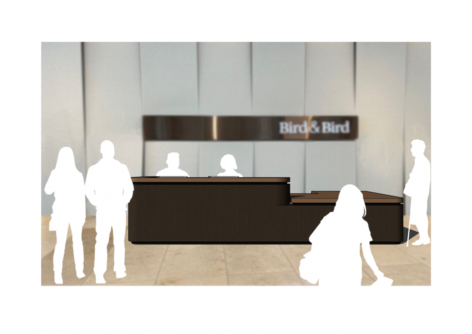 Bird & Bird Reception Desk – Architectural Design - Three Sixty DS